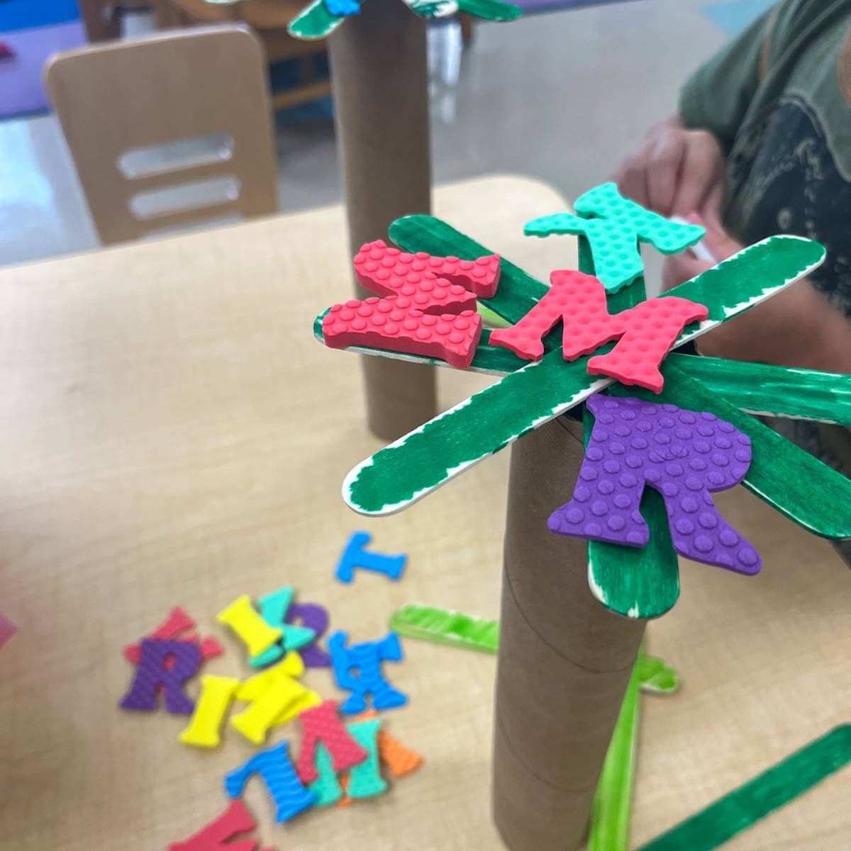 Easy fun with letters using Chicka Chicka Boom Boom