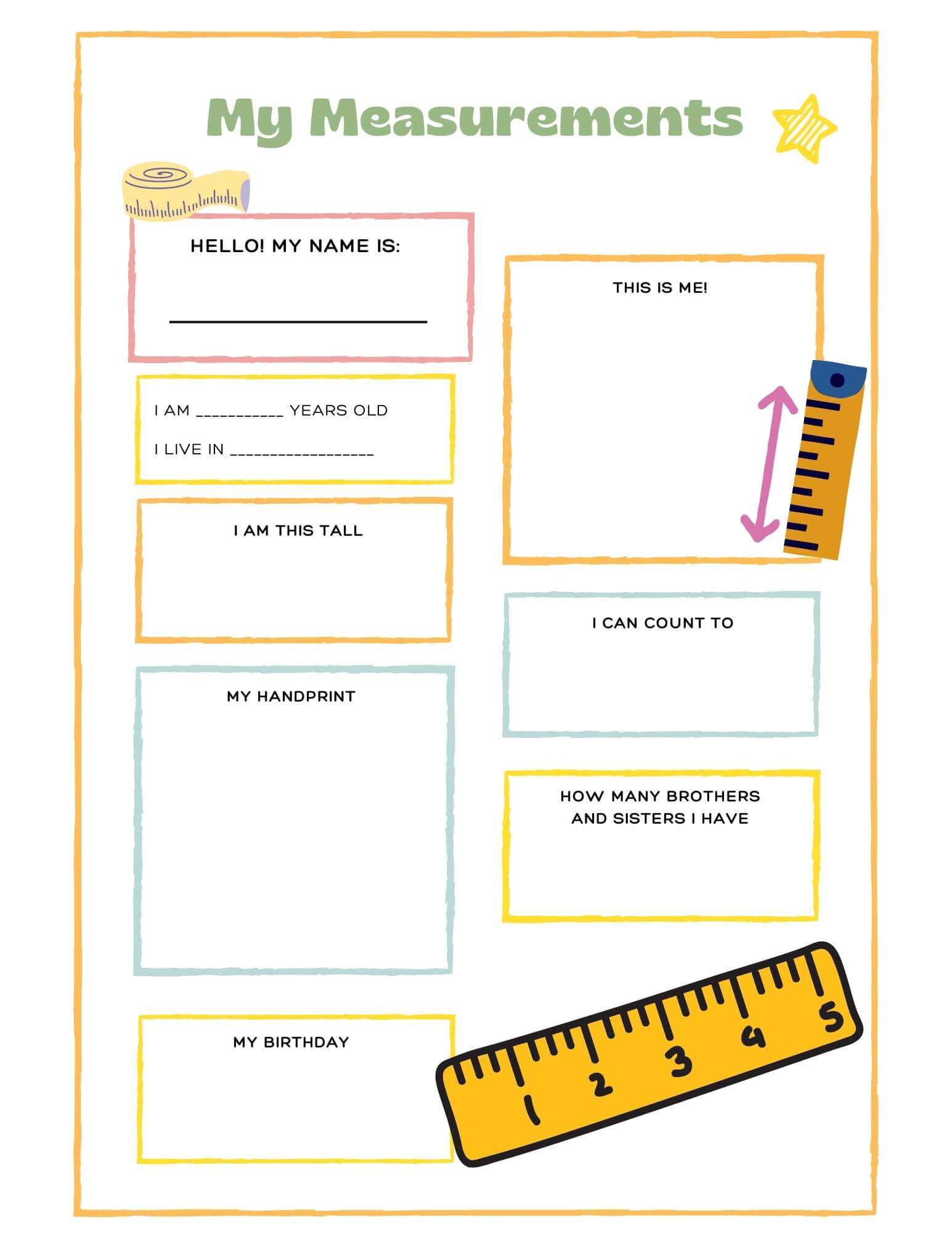 10 Free All About Me Poster for Toddlers and Preschoolers