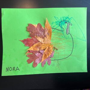 Easy Thanksgiving Turkey Craft for Kids with Fall Leaves