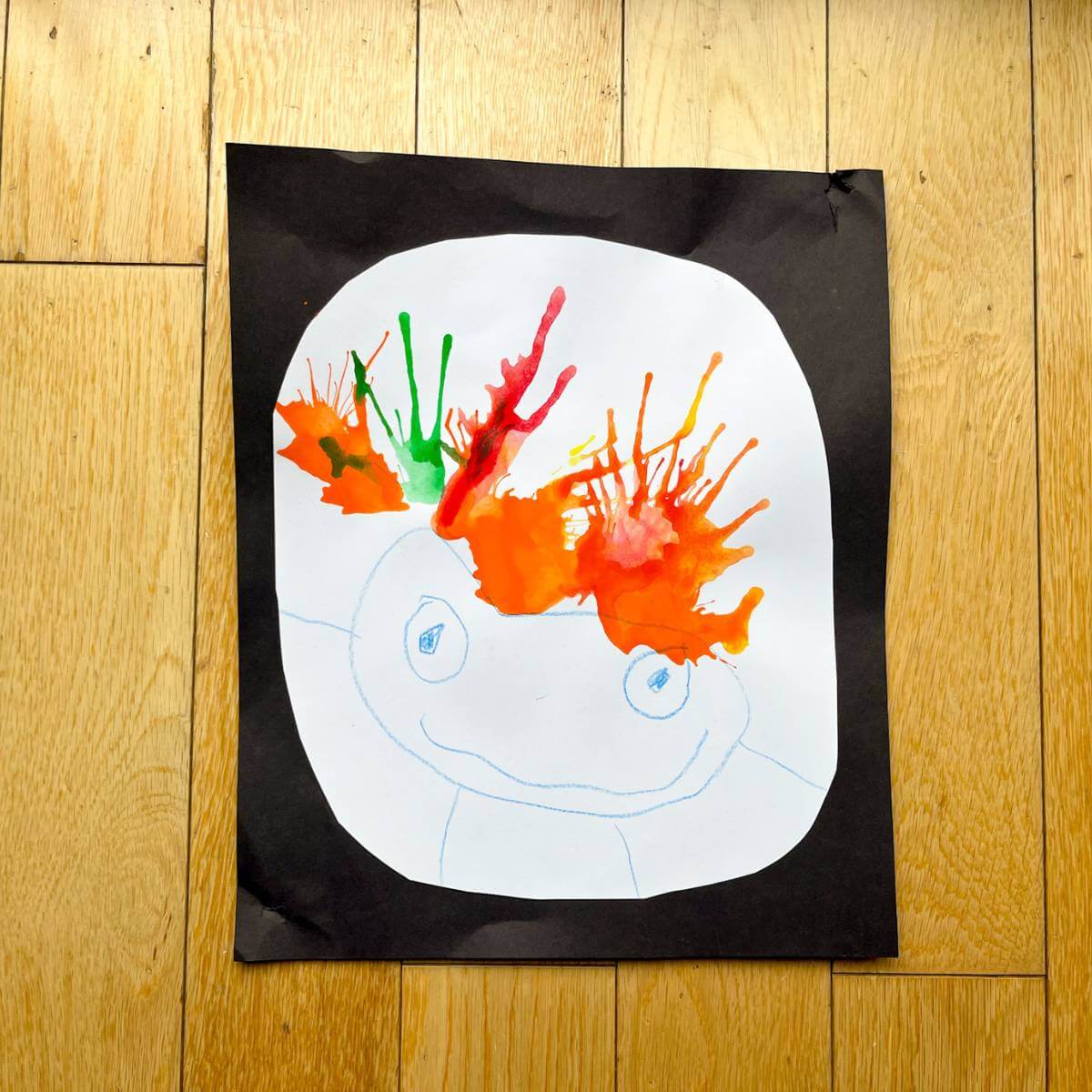 Easy Crazy Hair Day Art: A Fun Straw-Painting Activity